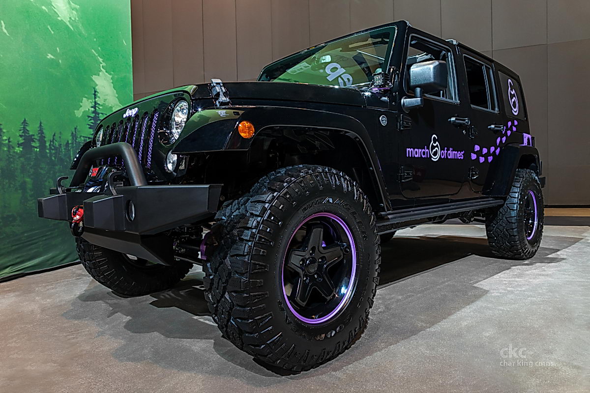Black jeep wrangler with purple accents store