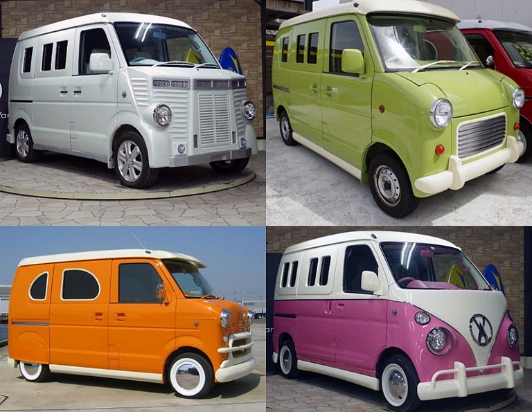 Japanese Micro-Vans Modded to Look Like Mini-VWs - eBay Motors Blog