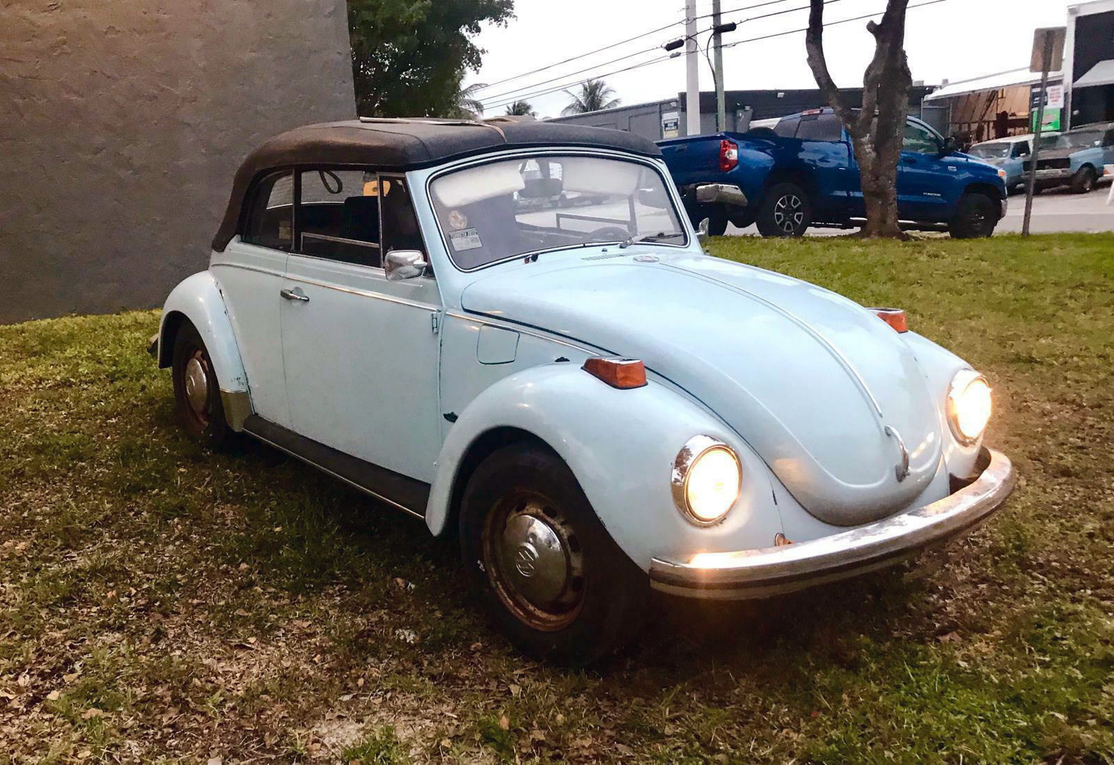 Baby Blue Beetle Convertible