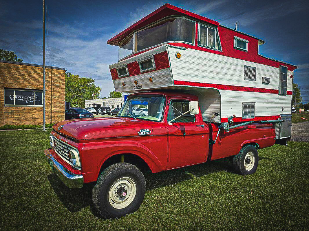 This '63 Ford Pickup Camper Has a Sky Lounge - eBay Motors Blog