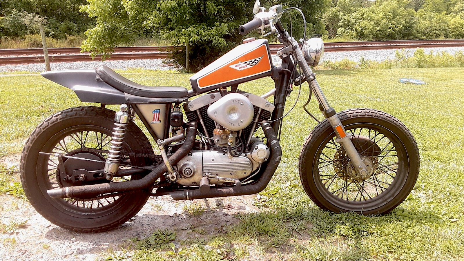 1970s Mods Give This Harley-Davidson Sportster XLCH Flat-Track Attitude - eBay Motors Blog
